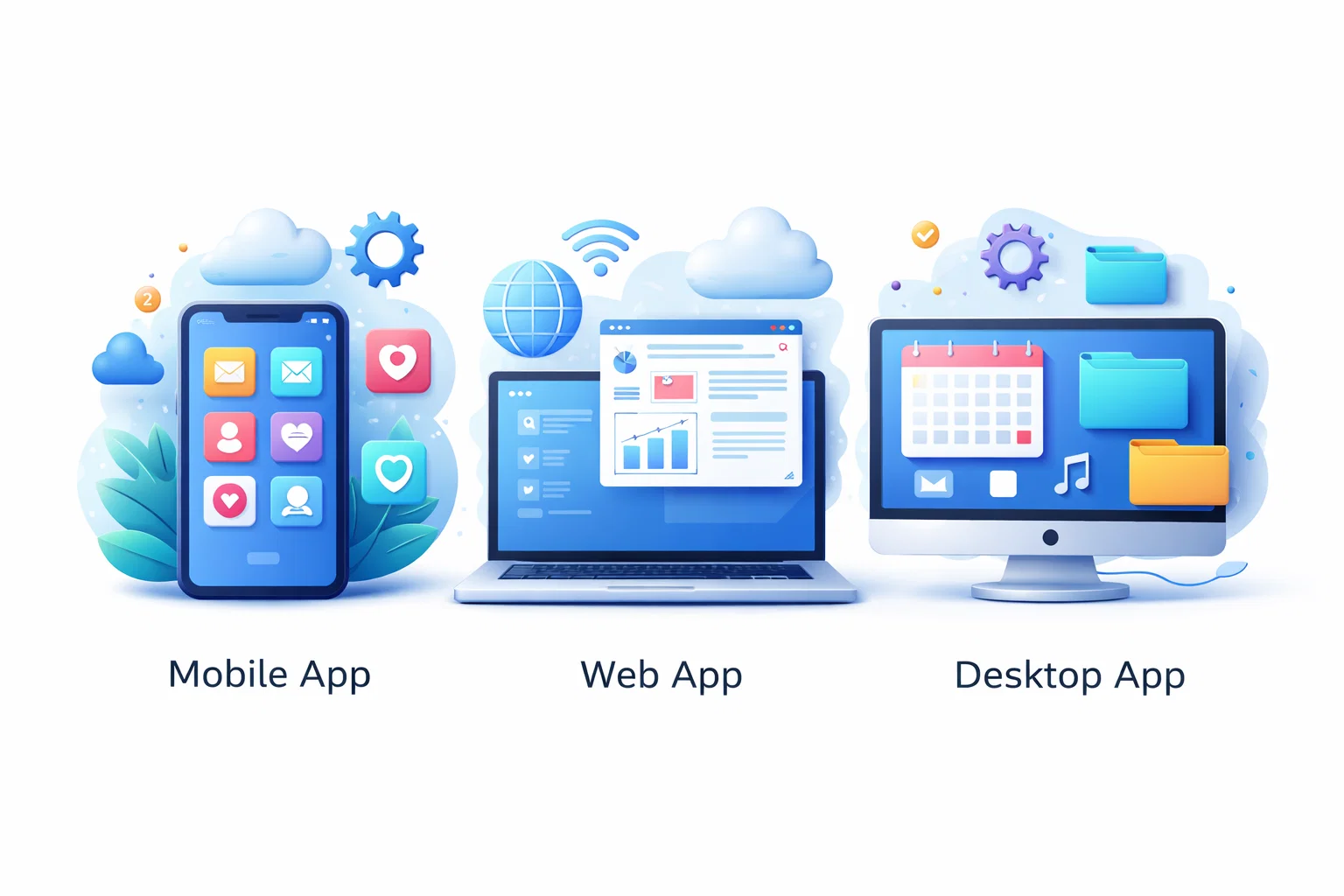Mobile App vs Web App vs Desktop App (2026): Differences